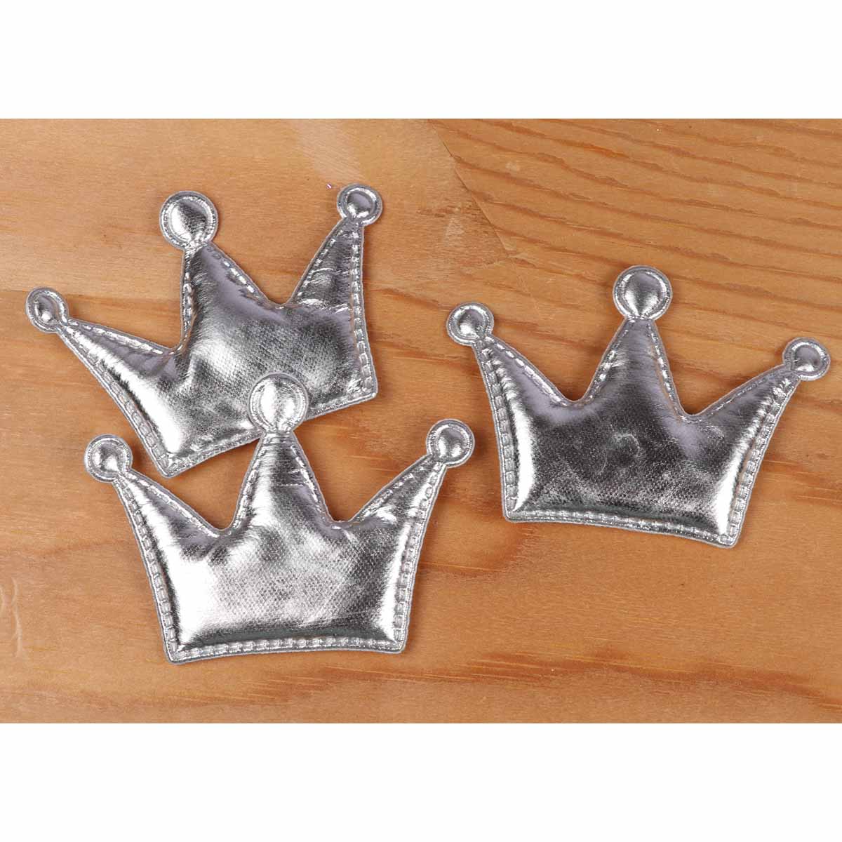 30pcs Large PVC Crown 3.25"-Silver| YYCRAFT
